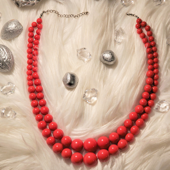 Jewelry | Graduated Red Necklace | Poshmark